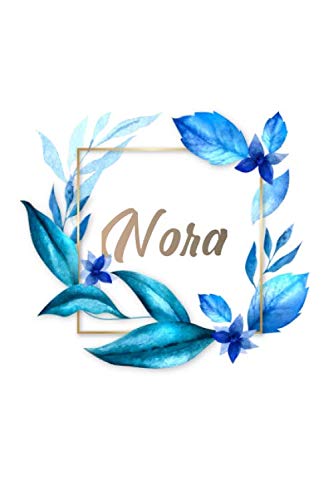 Nora: 6''x9'' Nora Name Lined Shiny White Writing Notebook Journal ...
