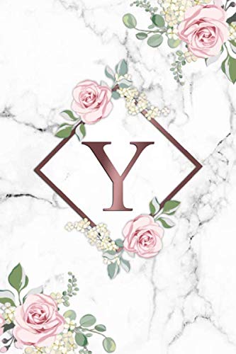 Y: Elegant Letter Y Initial Monogram Dot Grid Bullet Notebook for Women ...
