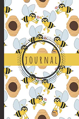 Cute Bee Journal: Cute Bee Notebook: Abstract Bee Notebook Journal To ...
