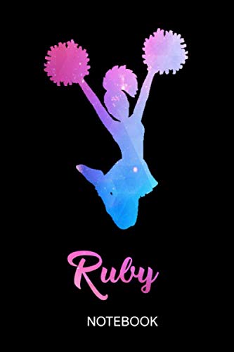 Ruby Cheerleading Notebook: College Ruled Notebook | Cute Personalized ...