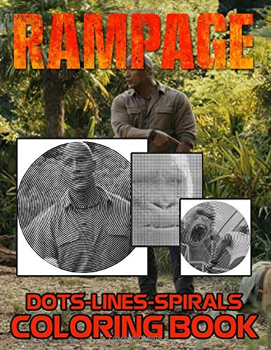 Rampage Dots Lines Spirals Coloring Book: Stress Relief Rampage Adult ...