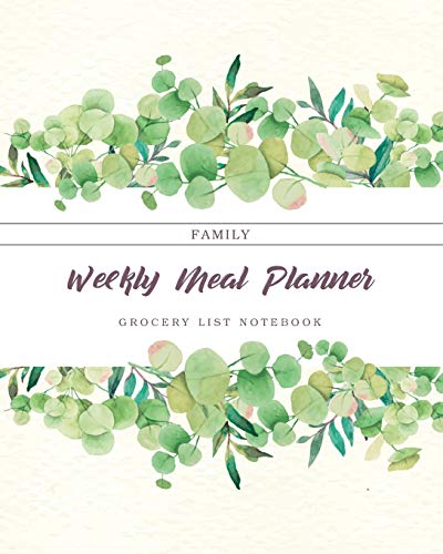 Family Weekly Meal Planner: Healthy Notebook | Grocery List Notebook ...