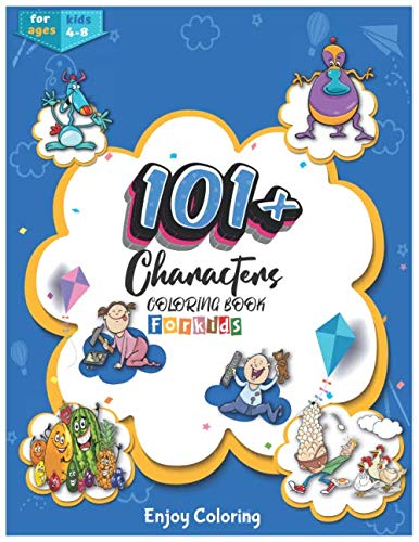 101+ Characters Coloring Book For Kids :: For Kids Ages 4-8, enjoy ...