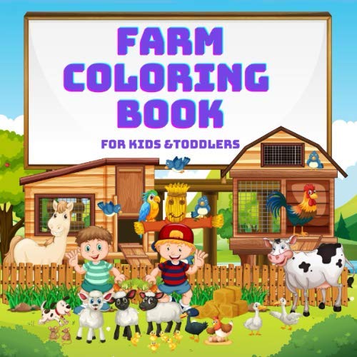 Farm Coloring Book For Kids & Toddlers: Animals To Color For Children ...