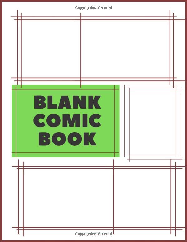 Blank Comic Book Create This Book For Drawing Your Own Character With Variety Of Templates 