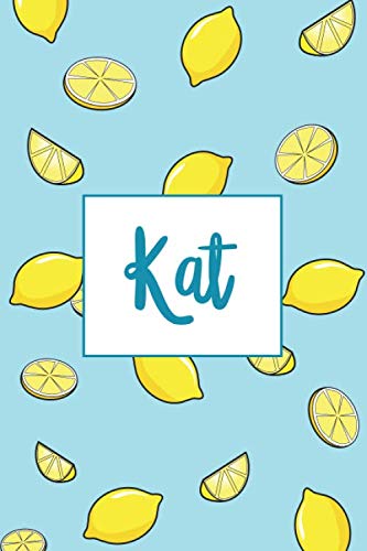 Kat: Name Journal Writing Notebook For Girls and Women - 120 Pages ...