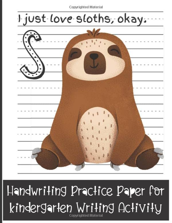 Handwriting Practice Paper For Kindergarten Writing Activity: Blank ...
