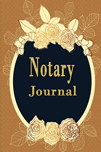 Notary Journal: Public Record Record keeping Notebook Dark Golden Color ...
