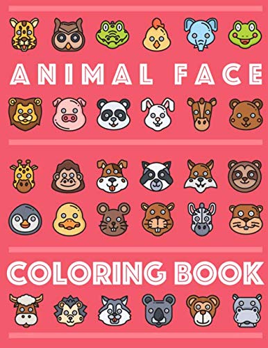 animal face coloring book: : 30 Beginner-Friendly Relaxing & Creative ...