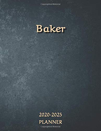 Baker 2020-2025 Planner: Elegant Baker 62 Month Calendar & Organizer, 6 ...