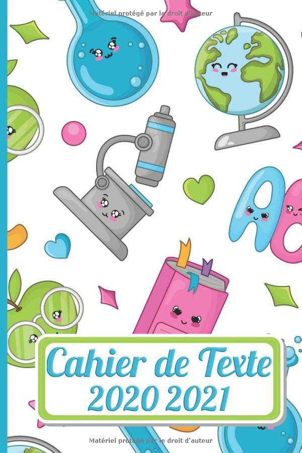 Cahier de texte 2020 2021: Cahier de texte Scolaire Garçon & Fille ...