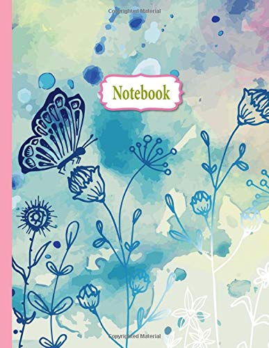 Notebook:a4 butterfly notebook for girls,women,kids,120 lined pages ...