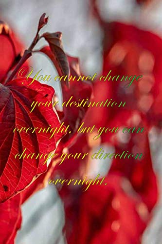 Red leaves : You cannot change your destination overnight, but you can ...