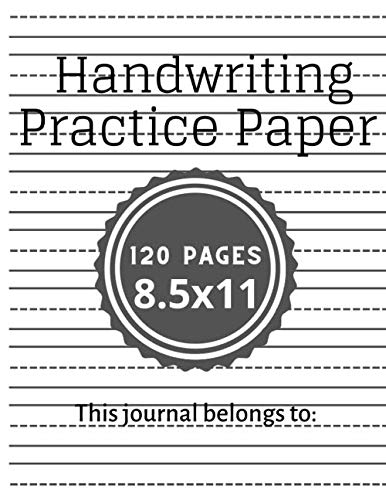 Handwriting Practice Paper : Notebook 120 Pages with Dotted Lined ...