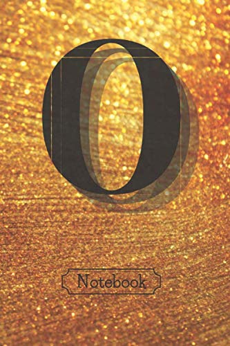 Confetti Initial Notebook Letter O Gold and Green Cute Glitter Alphabet ...