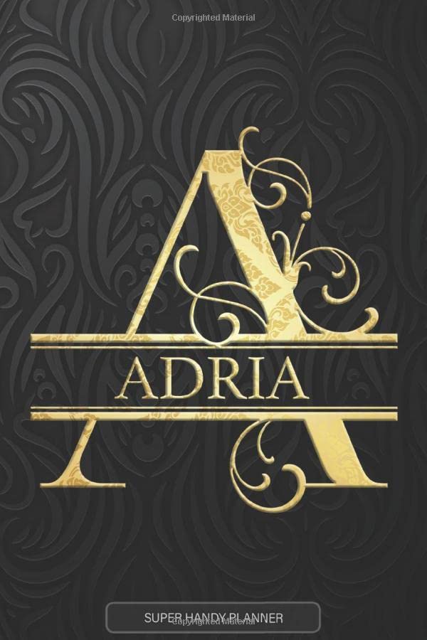 Adria: Adria Name Planner, Calendar, Notebook ,Journal, Golden Letter ...