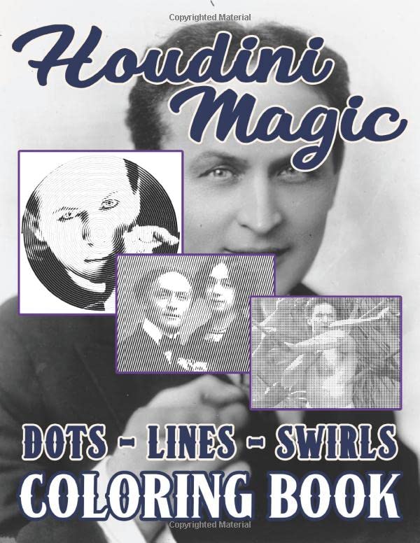 Houdini Magic Dots Lines Swirls Coloring Book: Stunning Color Puzzle ...