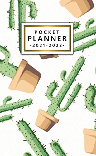 2021-2022 Pocket Planner: Lovely Cacti Floral Two Year Calendar, Agenda ...