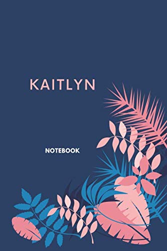 Kaitlyn notebook: navy blue orange trendy colors classy and simple but ...