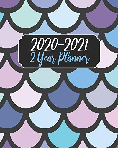 2020-2021 2 Year Planner: Mermaid Cover, 24 Months Planner Calendar ...