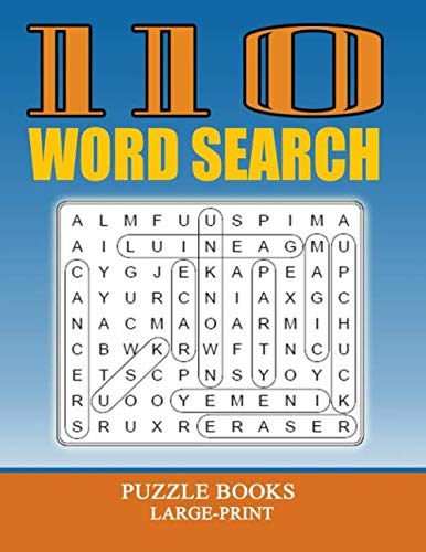 110 Word Search Puzzle Books: Large-Print Activity Book Challenge For ...