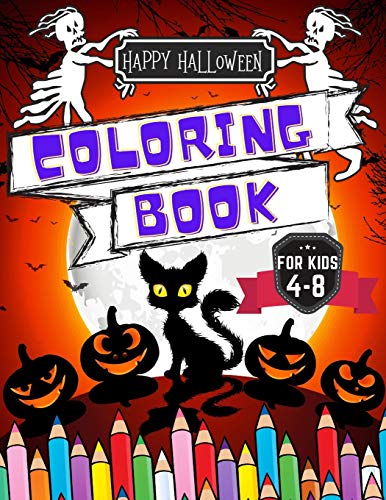 Happy Halloween Coloring Book: For Kids 4-8 by Pretty Flower | Goodreads