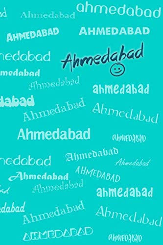 Ahmedabad: Sea Green Colored, Multifont Typography 110 Pages Lined ...