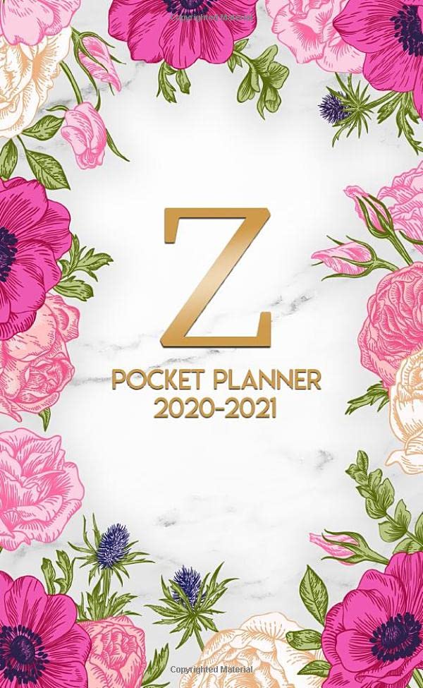 2020-2021 Pocket Planner: Adorable Pink Floral 2 Year Monthly Pocket ...