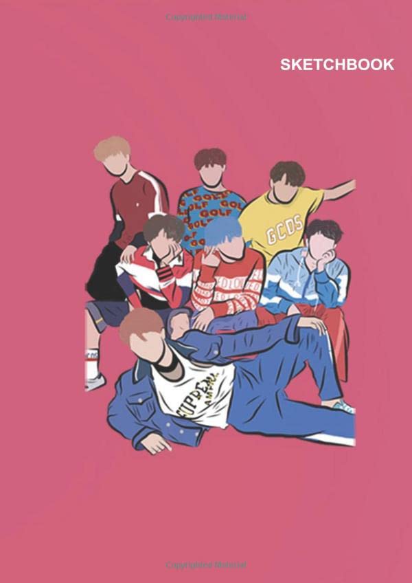 BTS sketchbook for girls: A.R.M.Y Notebook Cover, 110 Pages, 8.27 x 11. ...