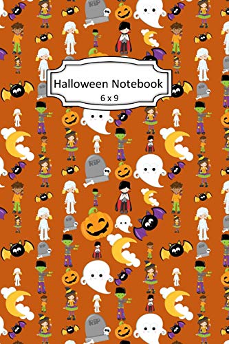 Halloween Notebook: Cute Clip Art Images on 6 x 9 Blank Lined Softcover ...