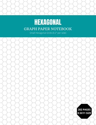 Hexagonal Graph Paper Notebook: Small (.2" per side) Hexagon Grid/Graph ...