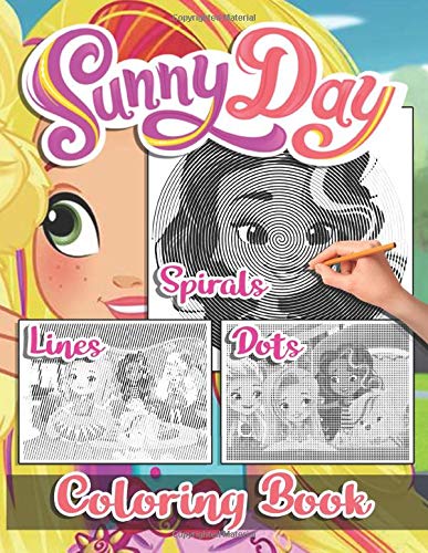 Sunny Day Dots Lines Spirals Coloring Book: Stress Relieving An Adult ...