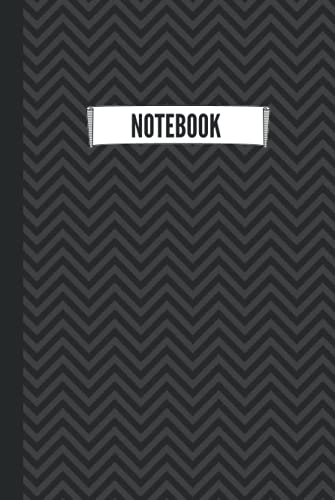 Notebook: Beautiful Modern Lined Paper Notebook Journal | Black Chevron ...