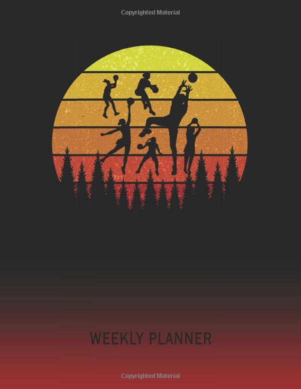 Weekly Planner: Netball | 2021 - 2022 | Plan Weeks for 1 Year | Retro ...