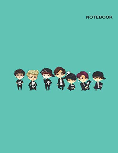 BTS notebook v: 110 Pages, Lined Pages, 8.5" x 11" ( American Standard ...