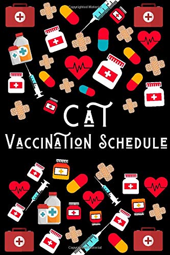 Cat Vaccination Schedule: Vaccine Book Record Cats Medical Perfect Gift ...