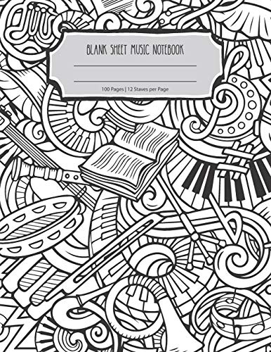 Blank Sheet Music Notebook: Lined/Ruled Paper And Staff | Manuscript ...