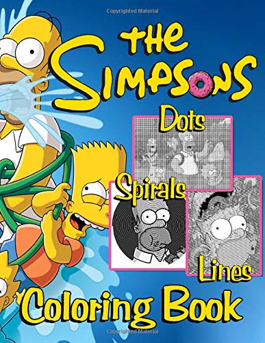 Simpsons Dots Lines Spirals Coloring Book: Perfect Gift New Kind ...