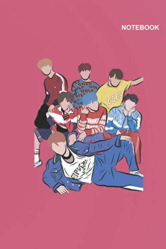 BTS writing notebook: A.R.M.Y Notebook Cover, 110 White Pager, (6 x 9 ...