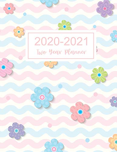 2020-2021 Two Year Planner: Spring Flower Cover | 24 Months Agenda ...