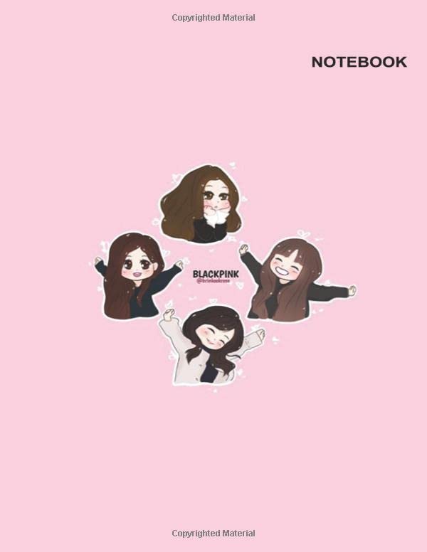 Rose blackpink notebook: College Ruled paper, 110 Pages, 8.5" x 11 ...