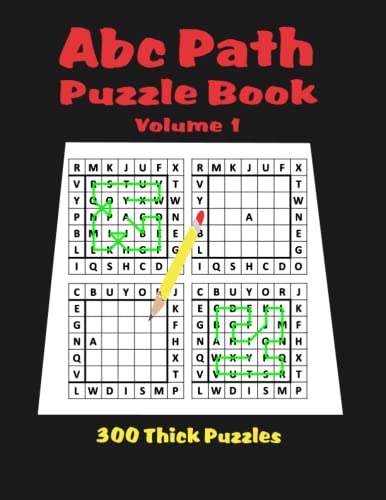 ABC Path Puzzle Book: 300 Thick Alphabetic Japanese Logic Puzzles with ...
