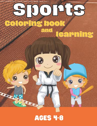 Sports Coloring Book and Learning For Kids: Sports Coloring Book For ...