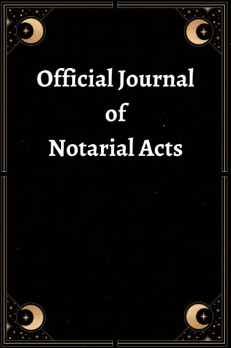 Official Journal of Notarial Acts: Notary signing agent journal Black ...