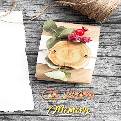 In Loving Memory: Wooden design Funeral Guest Book, Memorial Guest Book ...