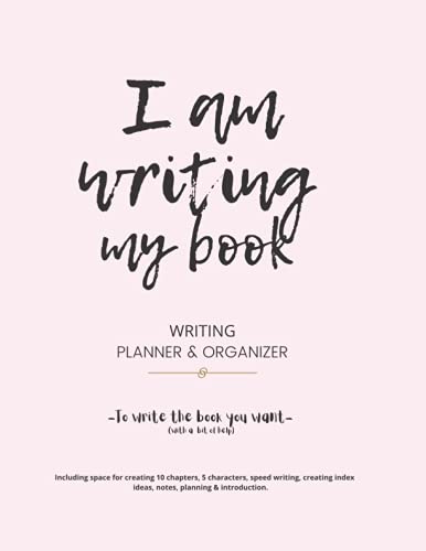 I am writing my book: Writing planner & organizer, Pink and gold ...