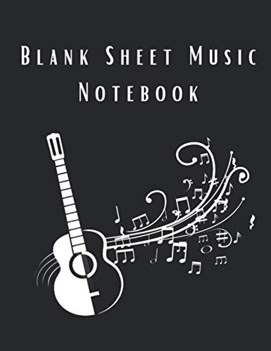 blank sheet music notebook: Music Manuscript Paper / White Marble Blank ...