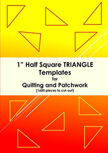1 Inch Half Square Triangle Templates for Quilting and Patchwork: 1600 ...
