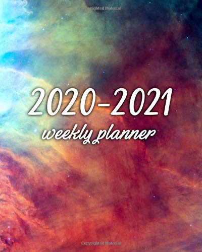 2020-2021 Weekly Planner: Beautiful Colorful Nebula Two Year Weekly ...