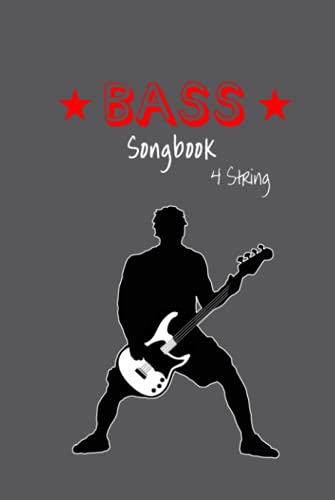 4 String TAB Songbook Notebook, Exercise Book For Bass Guitar Players ...